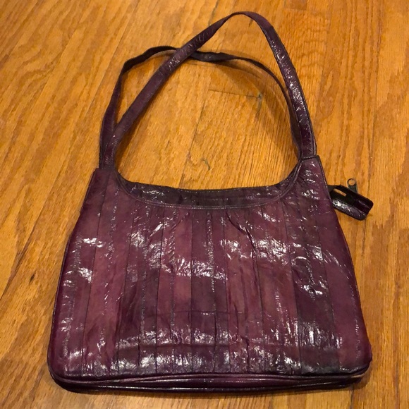 Bags | Vintage Purple Eel Shoulder Purse | Poshmark